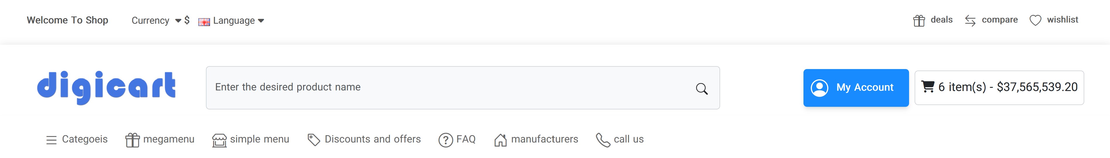 digicart template opencart 4